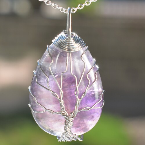 Amethyst Necklace February Birthstone Amethyst Crystal | Etsy