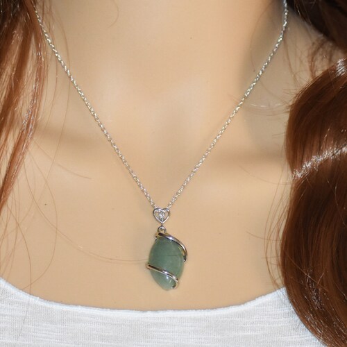 Green Aventurine Necklace Green Aventurine Jewelry Healing - Etsy
