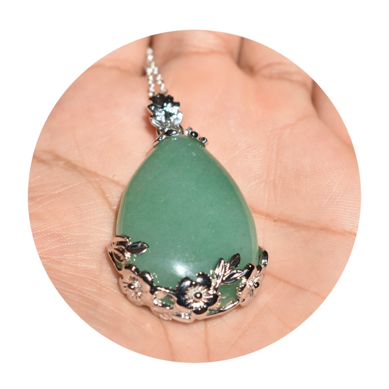 Green Aventurine Necklace Green Aventurine Jewelry Healing - Etsy