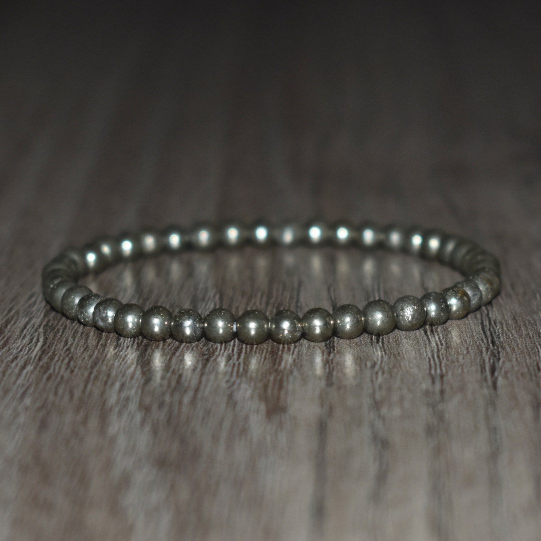 4mm Pyrite Bracelet, Healing Bracelet, Protection Bracelet, Chakra ...