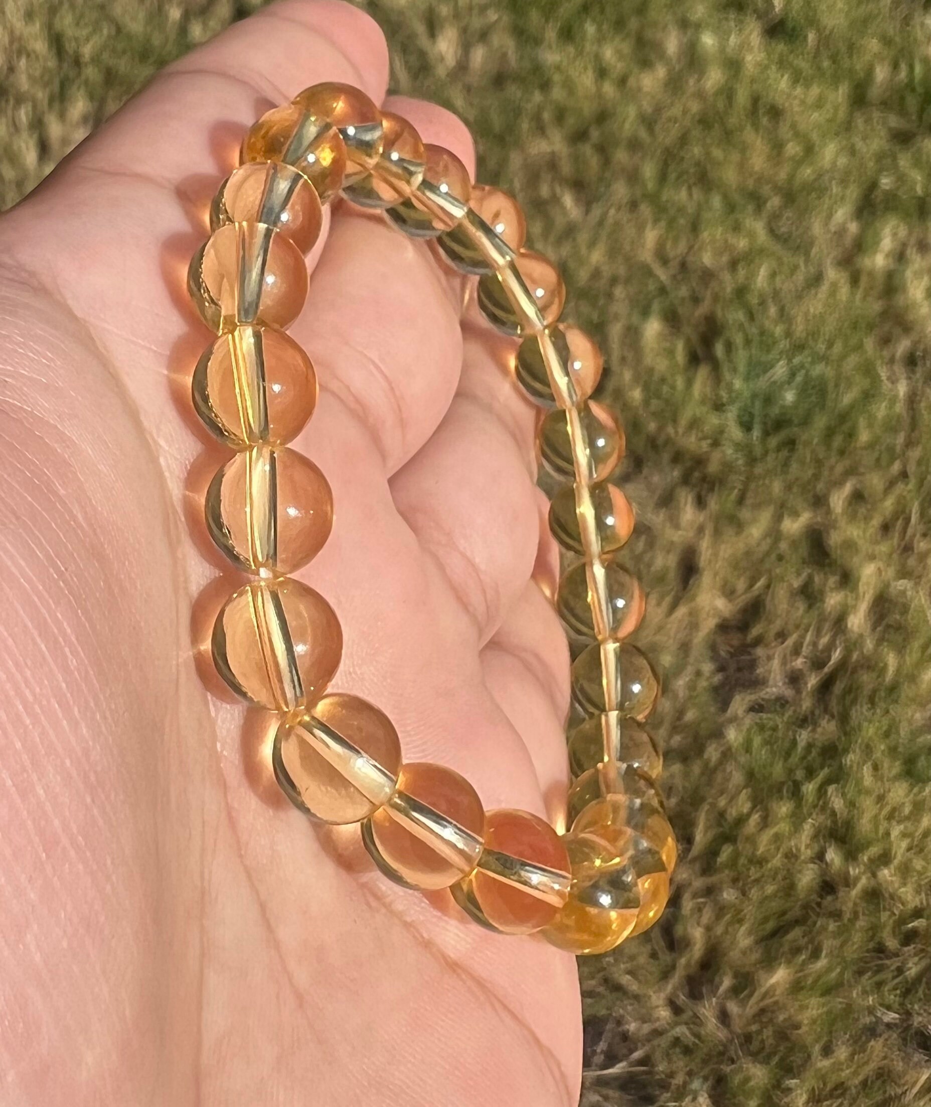 8mm Citrine Bracelet Citrine Jewelry Gemstone Beaded - Etsy