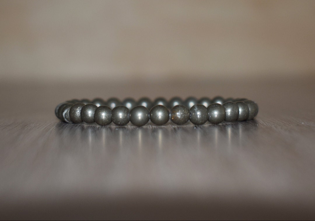 6mm Pyrite Bracelet for Men & Women, Chakra Bracelet, Positive Energy ...