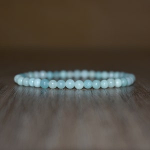 4mm Light Blue Amazonite Bracelet for Women, Amazonite Bracelet ...