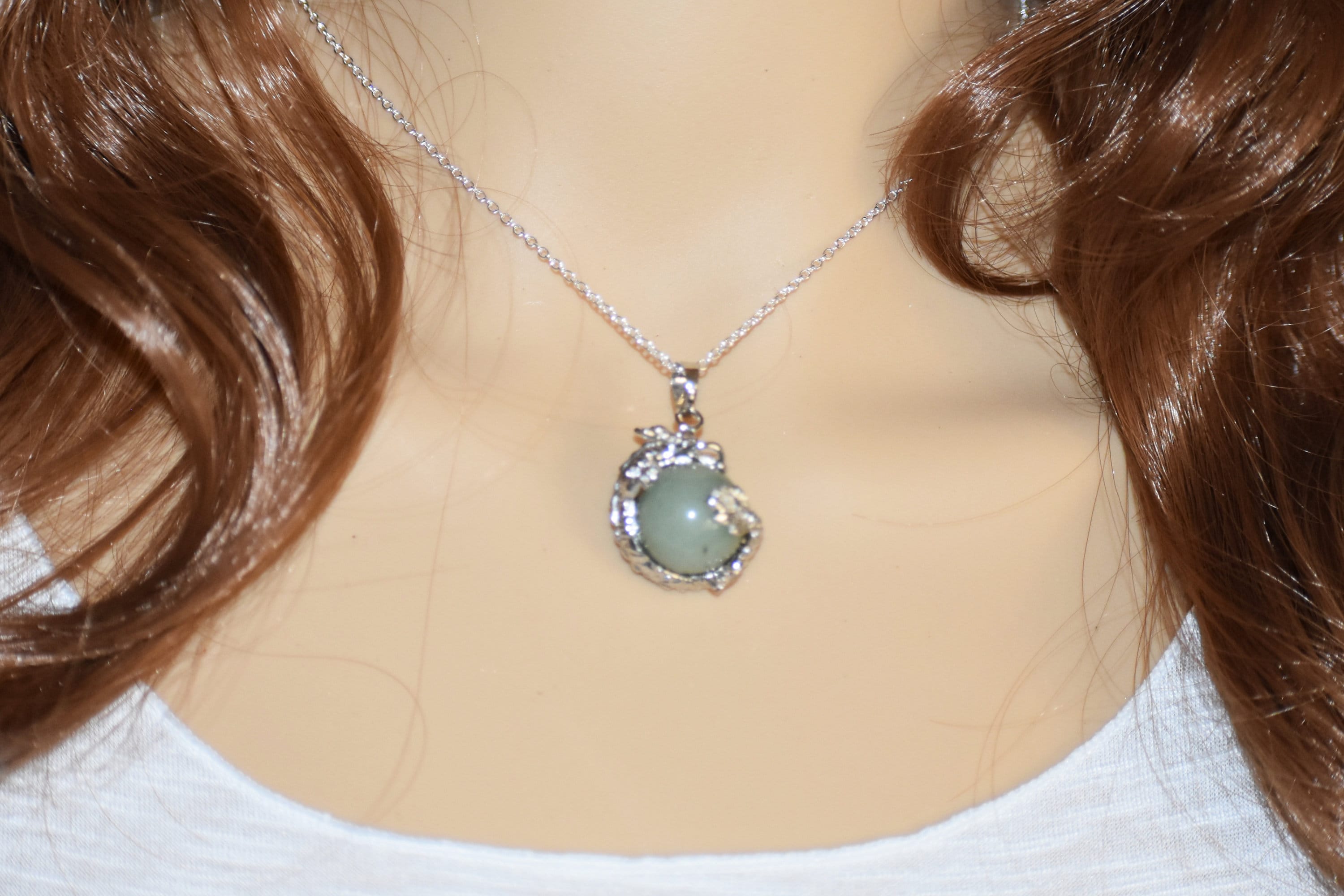 Green Aventurine Necklace Green Aventurine Jewelry Healing - Etsy