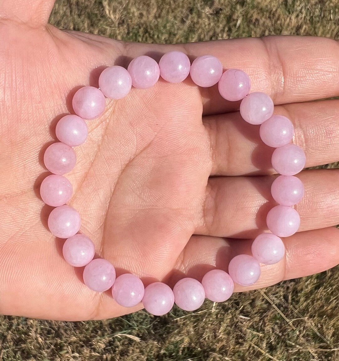 Natural Rose Quartz Custom Bracelet for Women, Custom Wrist Size Beaded ...