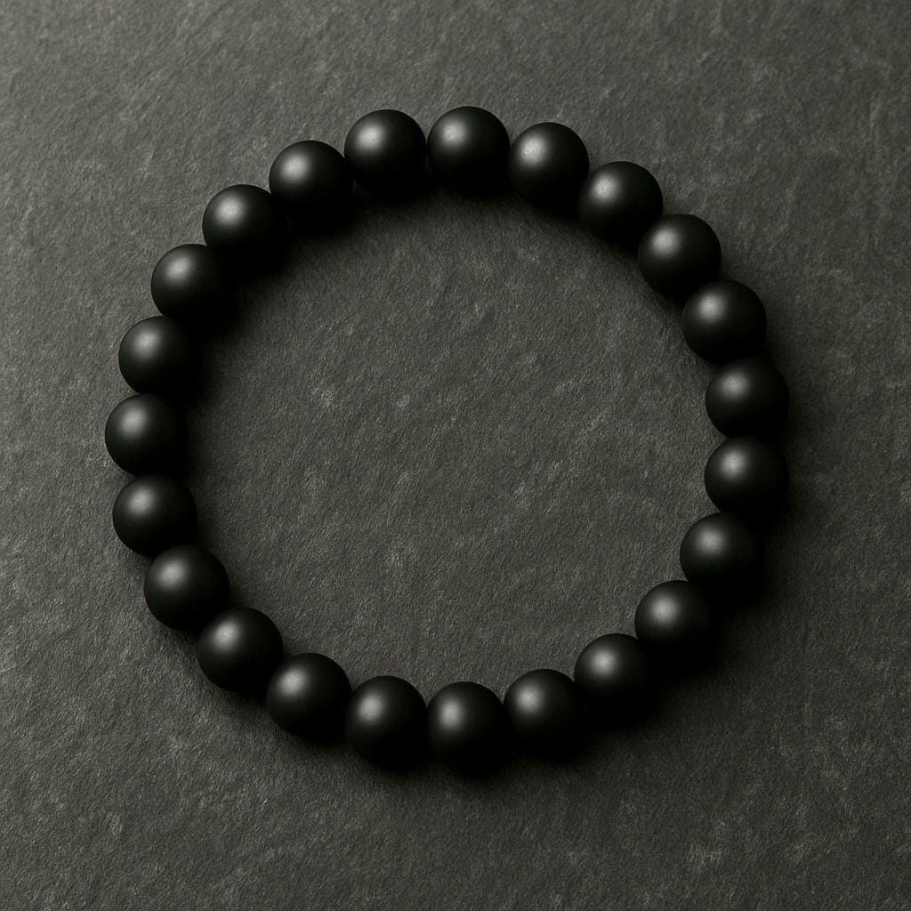 Matte Black Onyx Bracelet - Bold, Grounding Beaded Gemstone Bracelet ...