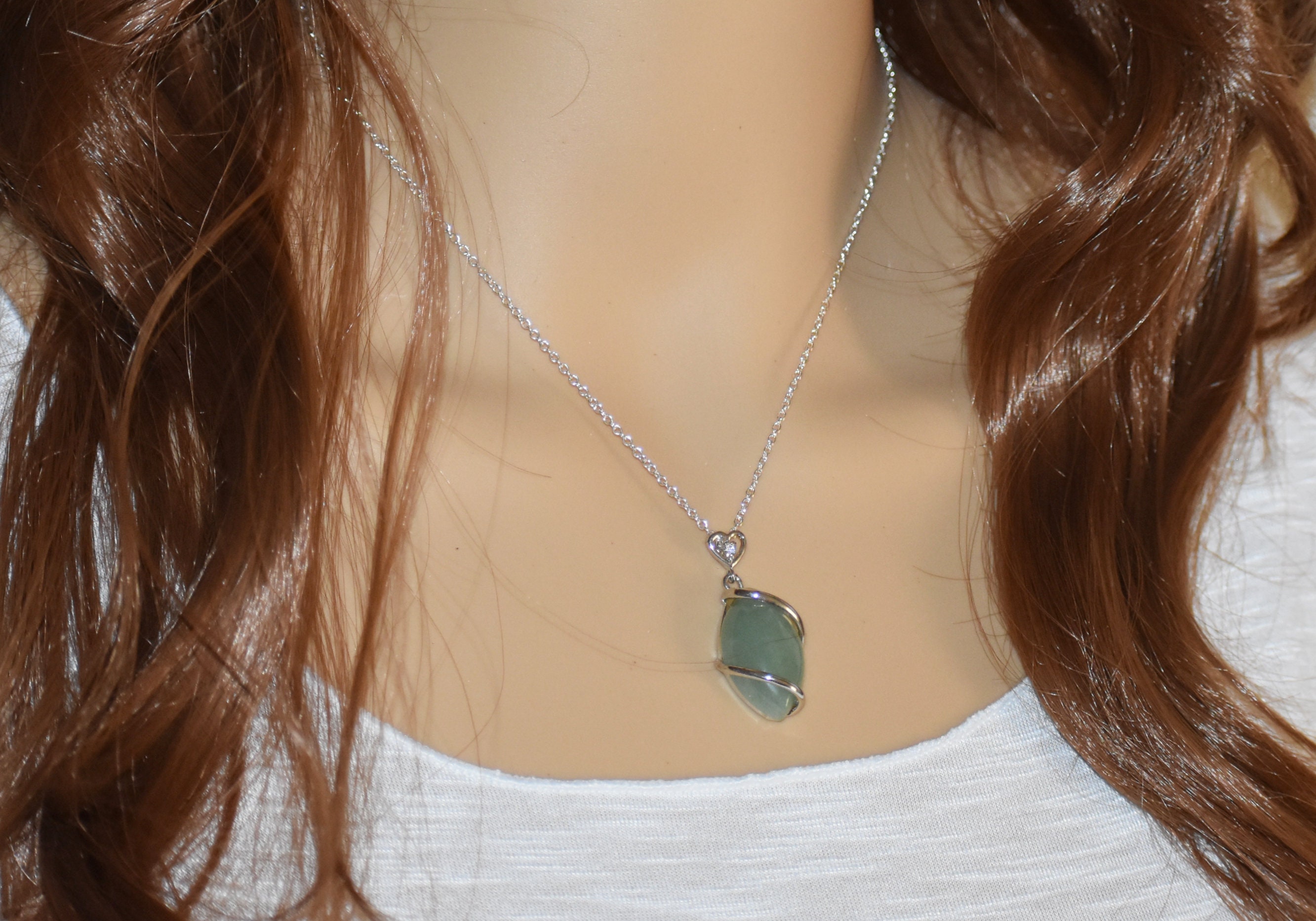 Green Aventurine Necklace Green Aventurine Jewelry Healing - Etsy