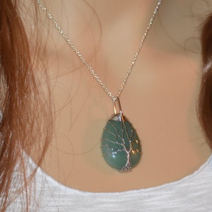 Green Aventurine Necklace Green Aventurine Jewelry Silver - Etsy