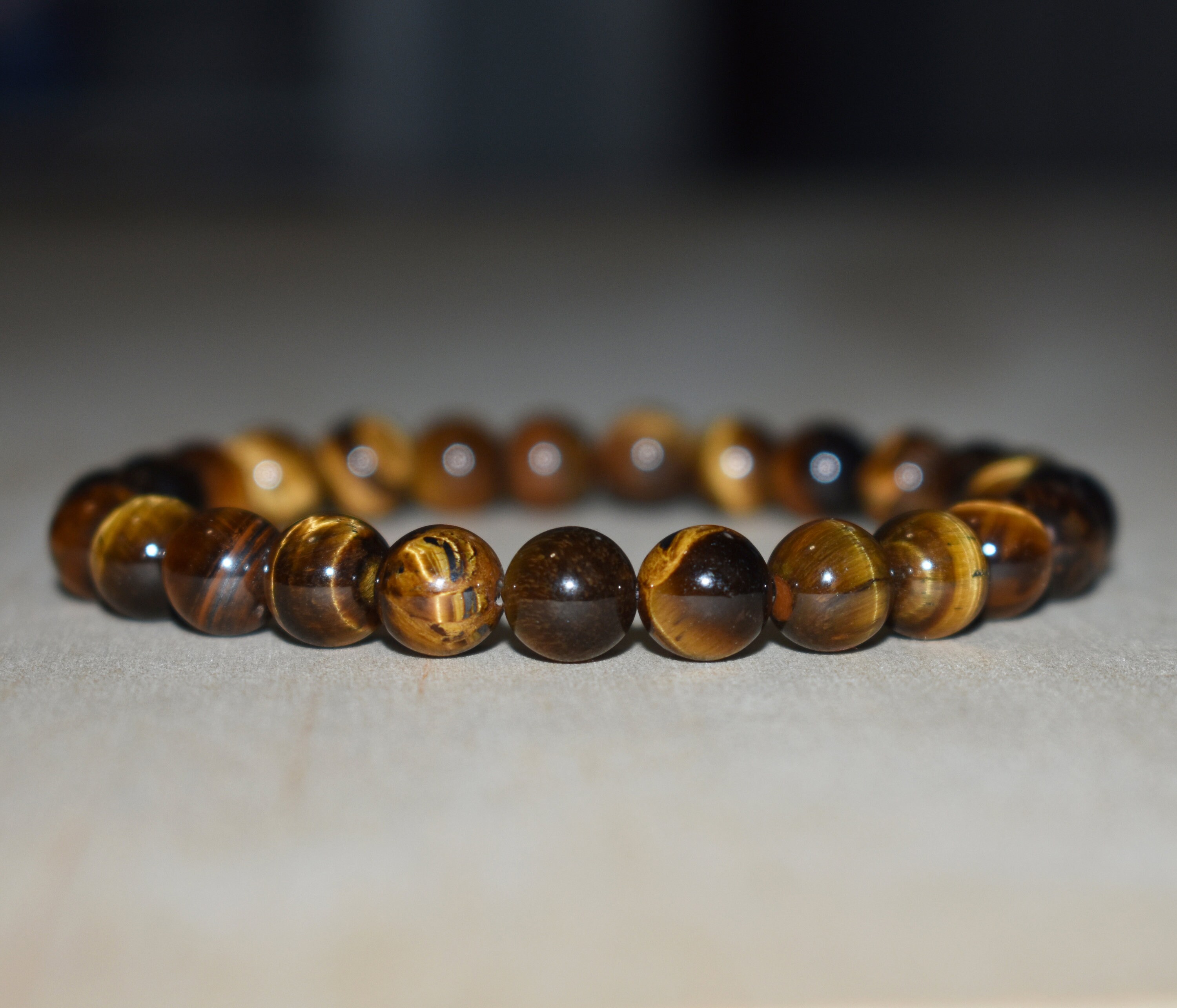 8mm Tiger Eye Bracelet Tigers Eye Bracelet Good Luck - Etsy
