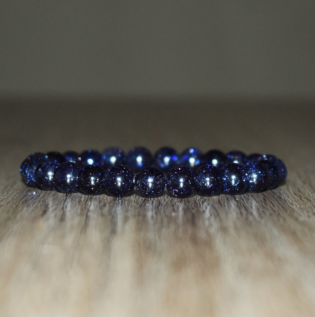 8mm Blue Sandstone Bracelet for Women and Men Bracelet, Blue Sandstone ...