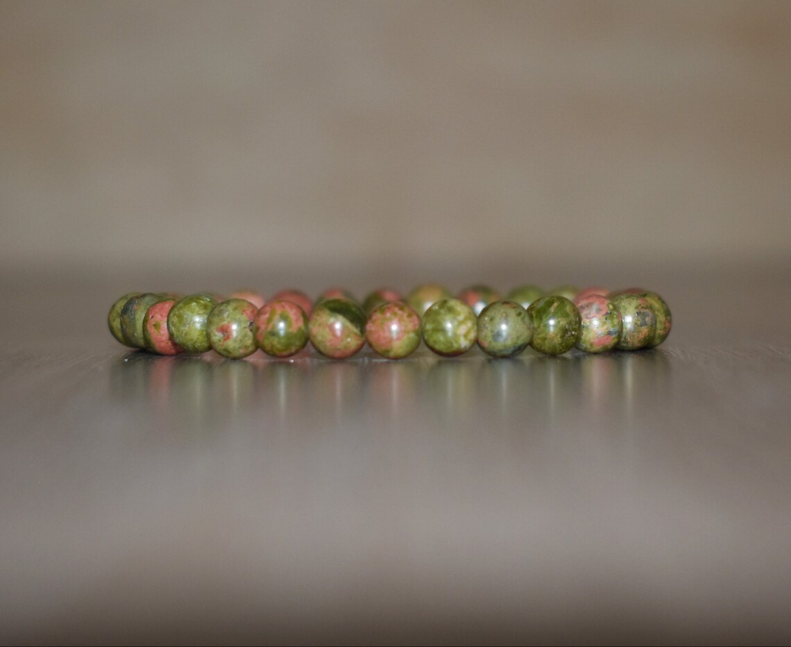 6mm Unakite Bracelet Heart Chakra Bracelet for Chakra - Etsy