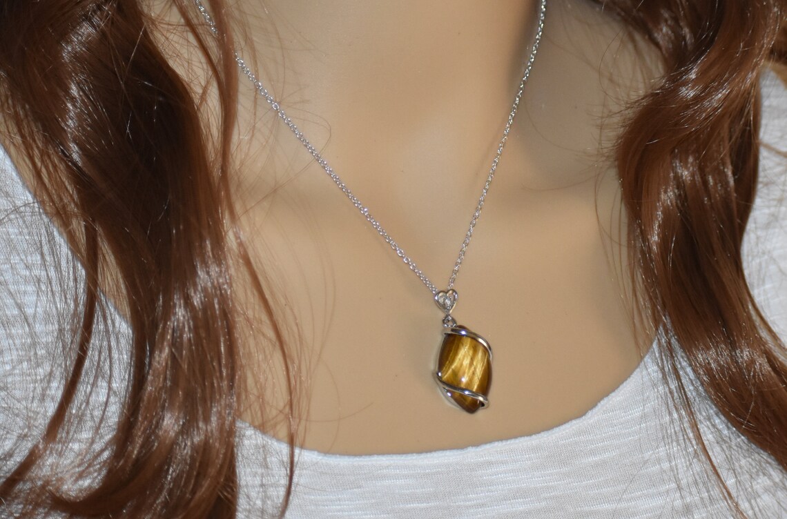Tiger Eye Necklace Tiger Eye Jewelry Healing Crystal - Etsy