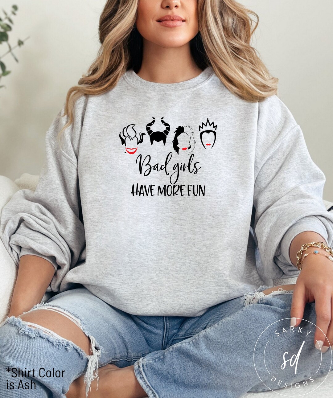 Disney World Villains Bad Girls Have More Fun Shirt Gildan 18000 Unisex ...
