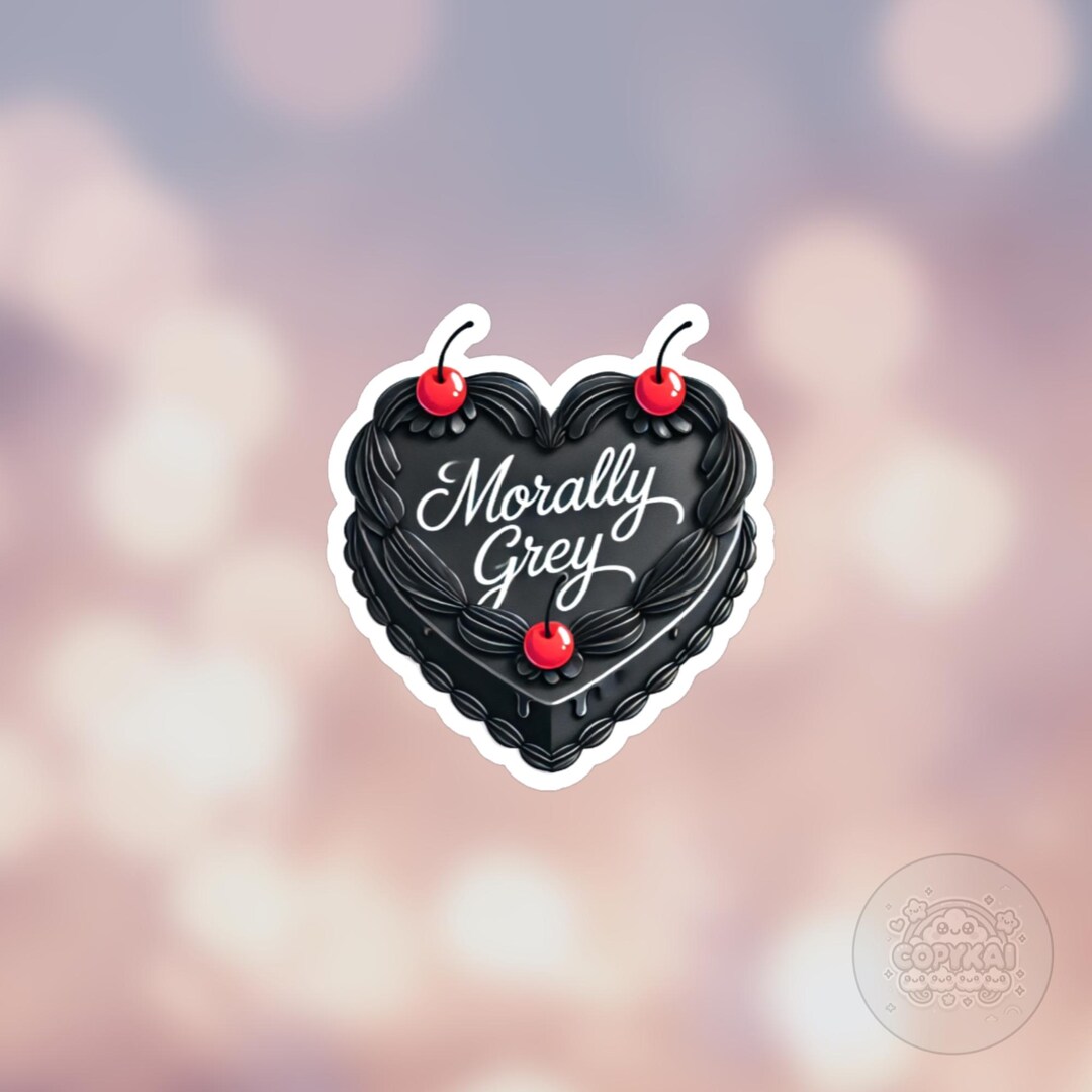 Morally Grey Heart Sticker: Spicy Book, Dark Romance - Etsy