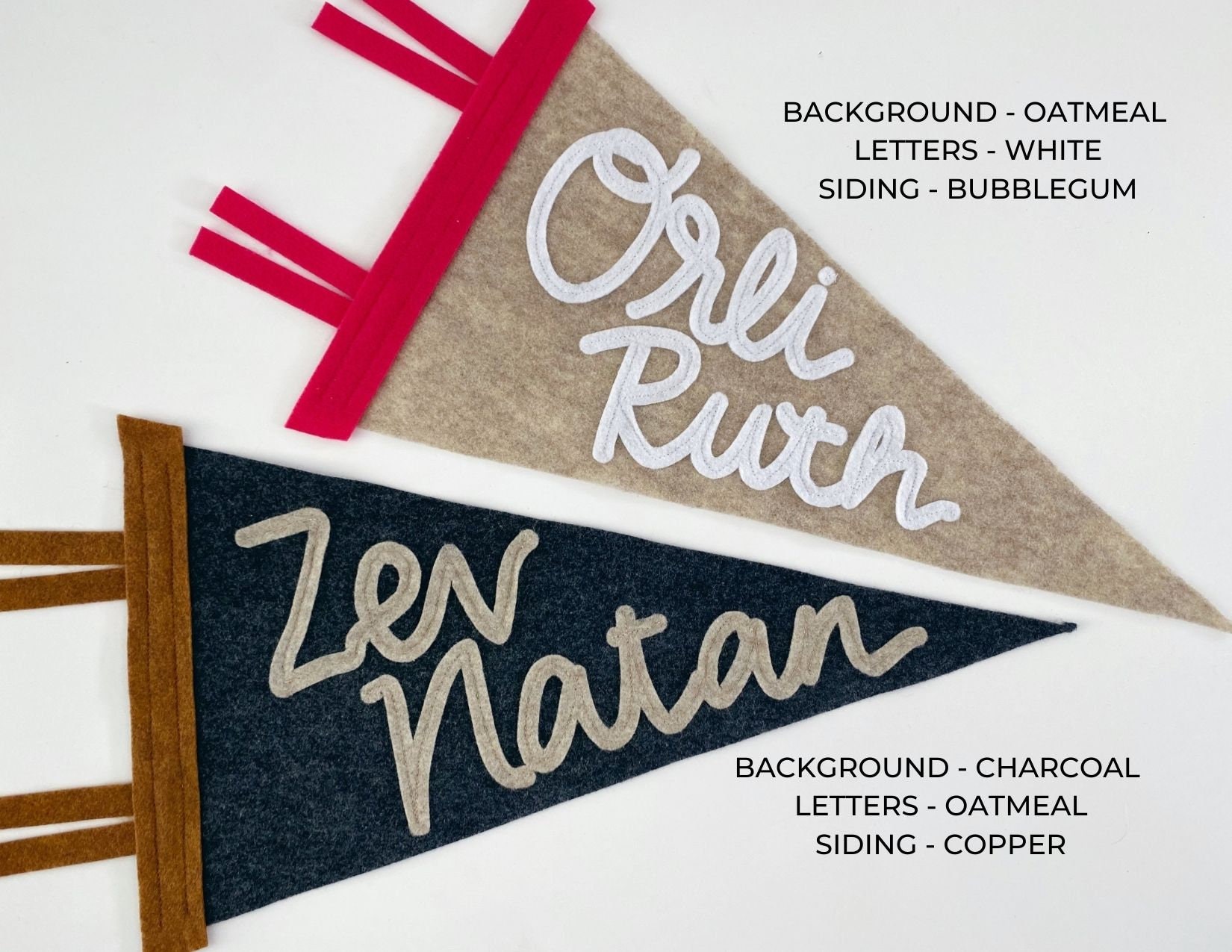 Custom Name Pennant Script | Etsy