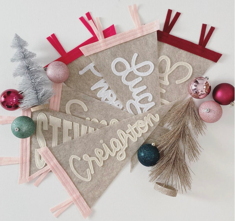 Custom Name Pennant script | Etsy