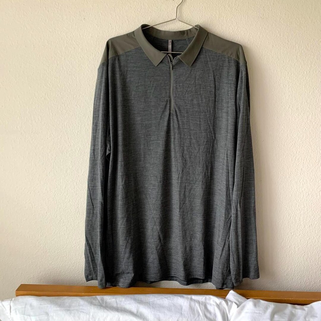 Arc'teryx Veilance Wool Blend Gray Long Sleeve Polo Shirt Men's XL - Etsy