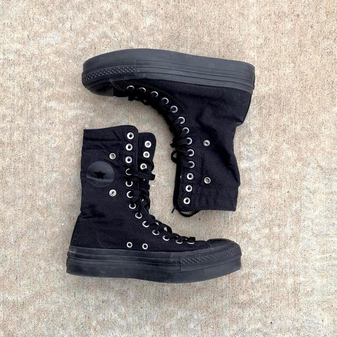 CONVERSE Tall Midcalf High Top Sneakers Women's 6 Shoes Black - Etsy