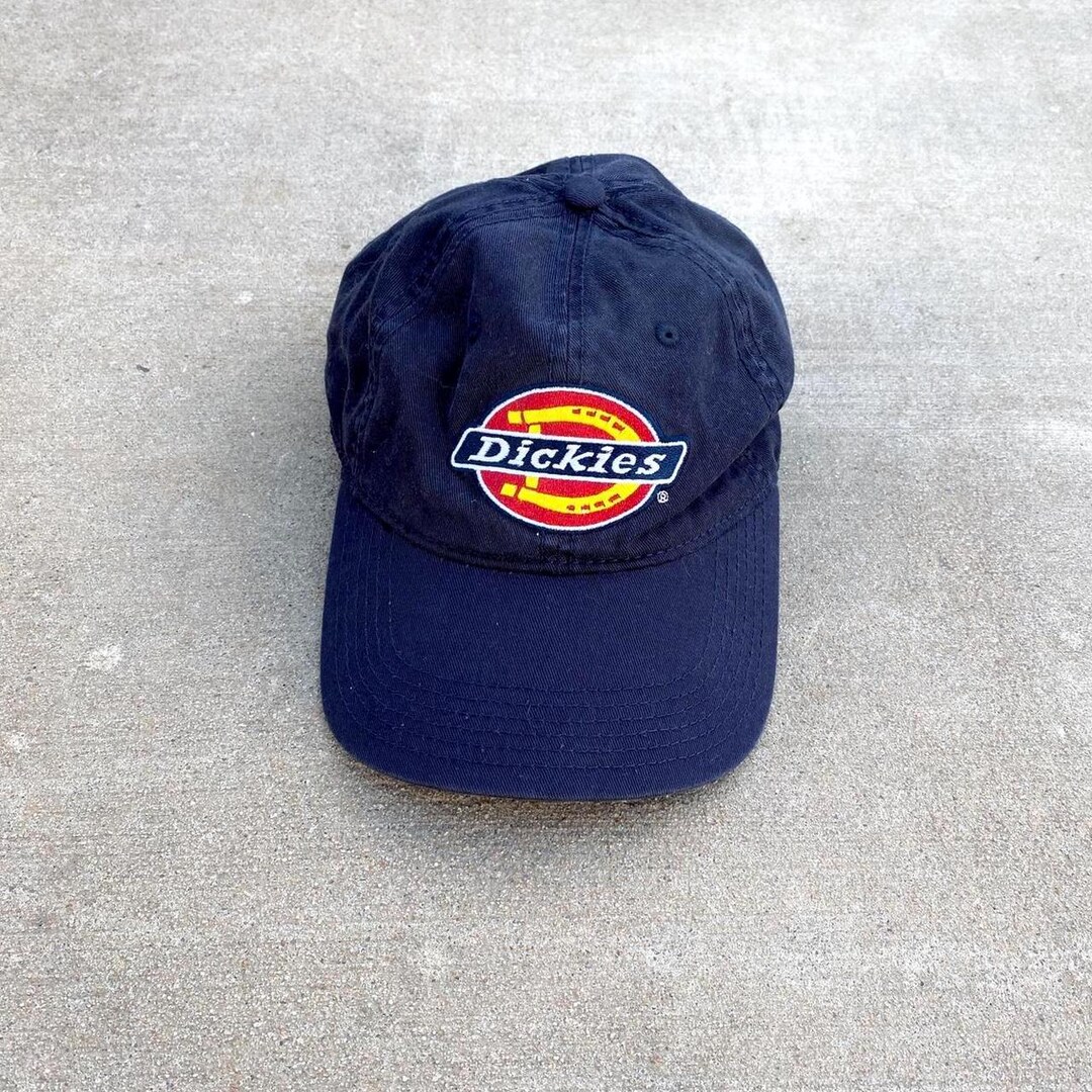 DICKIES Navy Blue Embroidered Strap Back Hat Cap Adult Size - Etsy