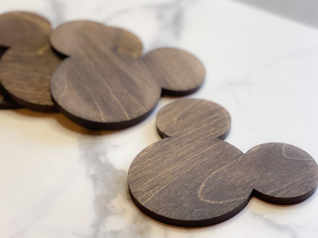 Dark Walnut Mouse Coasters - Etsy