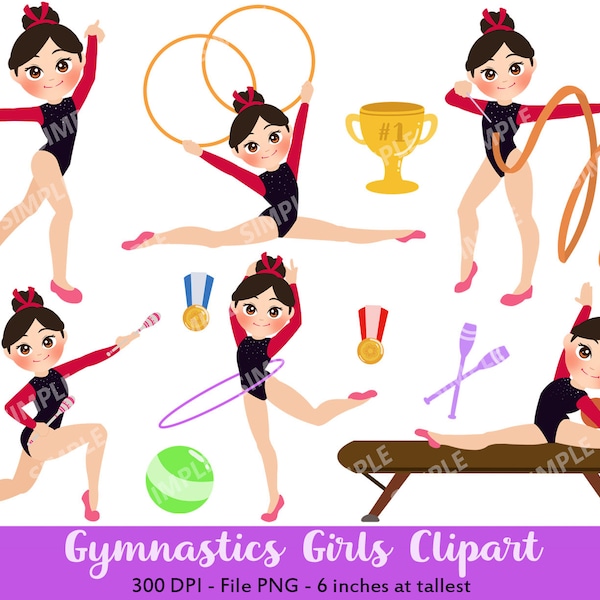 Gymnastic Clip Art - Etsy