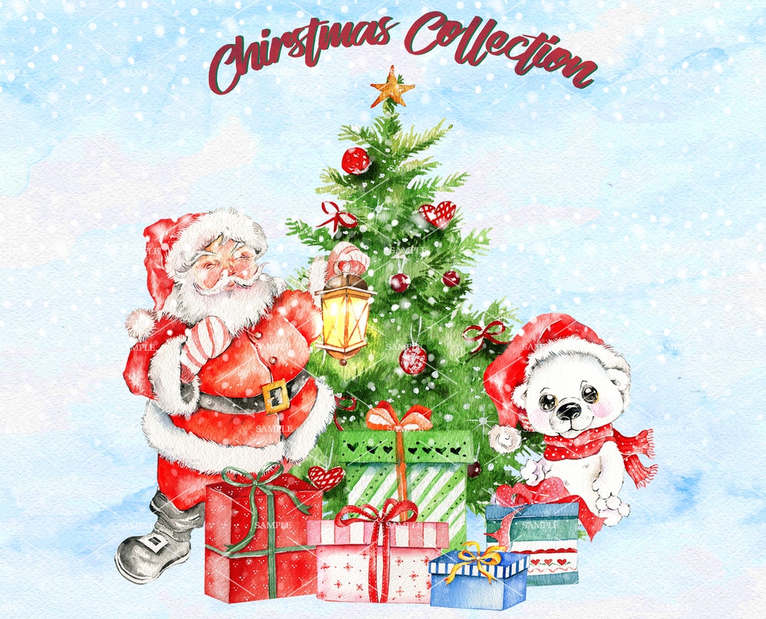Santa Clipart Collection,christmas Clipart Collection,collection Santa ...