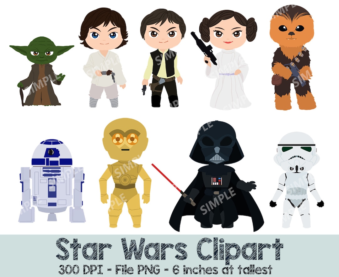 INSTANT DOWNLOAD Space War Clip Art, Star Wars Clipart, Star Wars ...