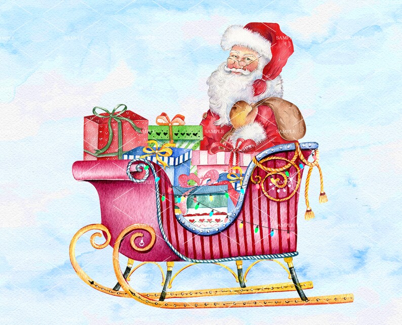 Santa Clipart Collection,christmas Clipart Collection,collection Santa ...