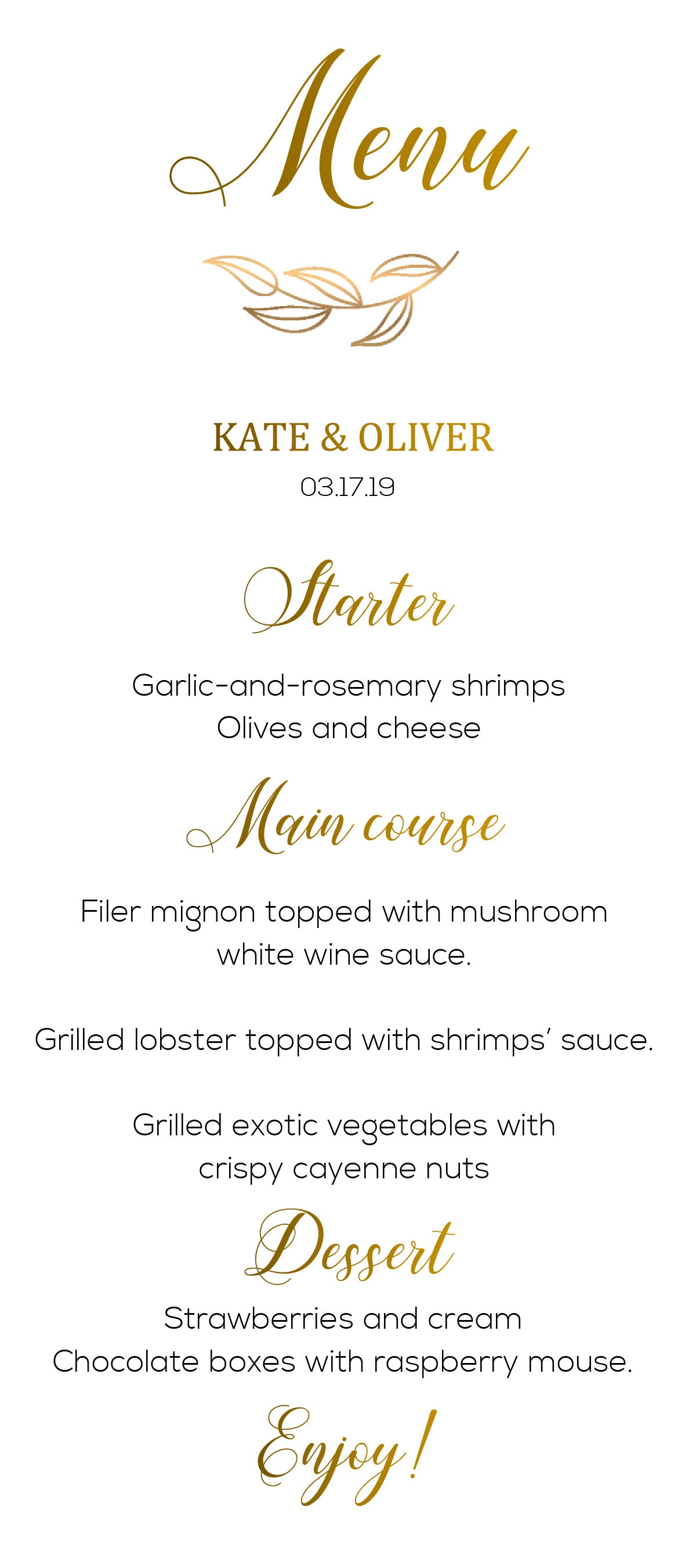 Wedding Suite, Custom Wedding Menu, Gold Texture, Leaf Gold, Gold Foil ...