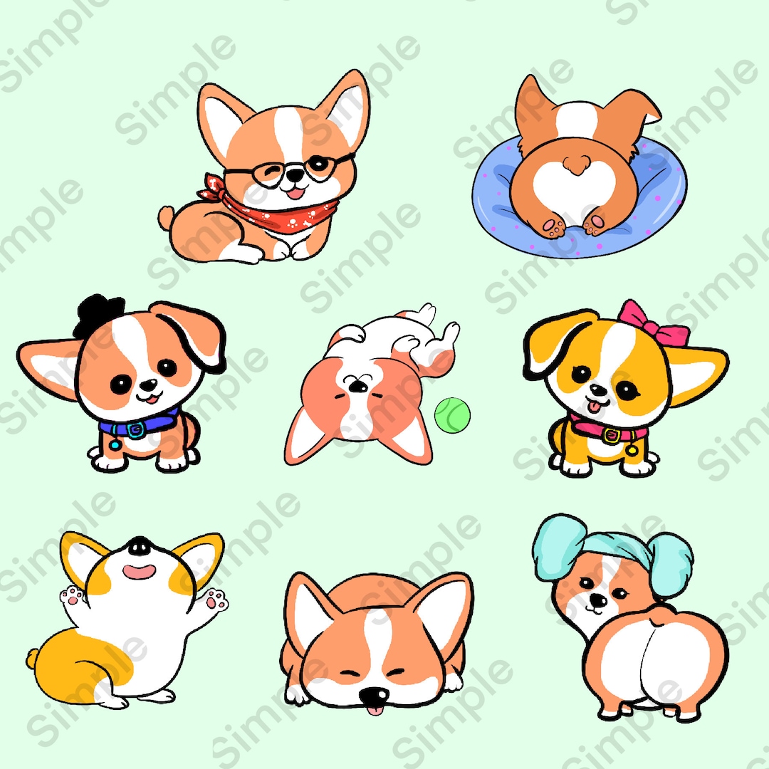 Corgi Clipart,corgi Pet Clipart,cute Dog Clipart,dog Clip Art,puppy ...