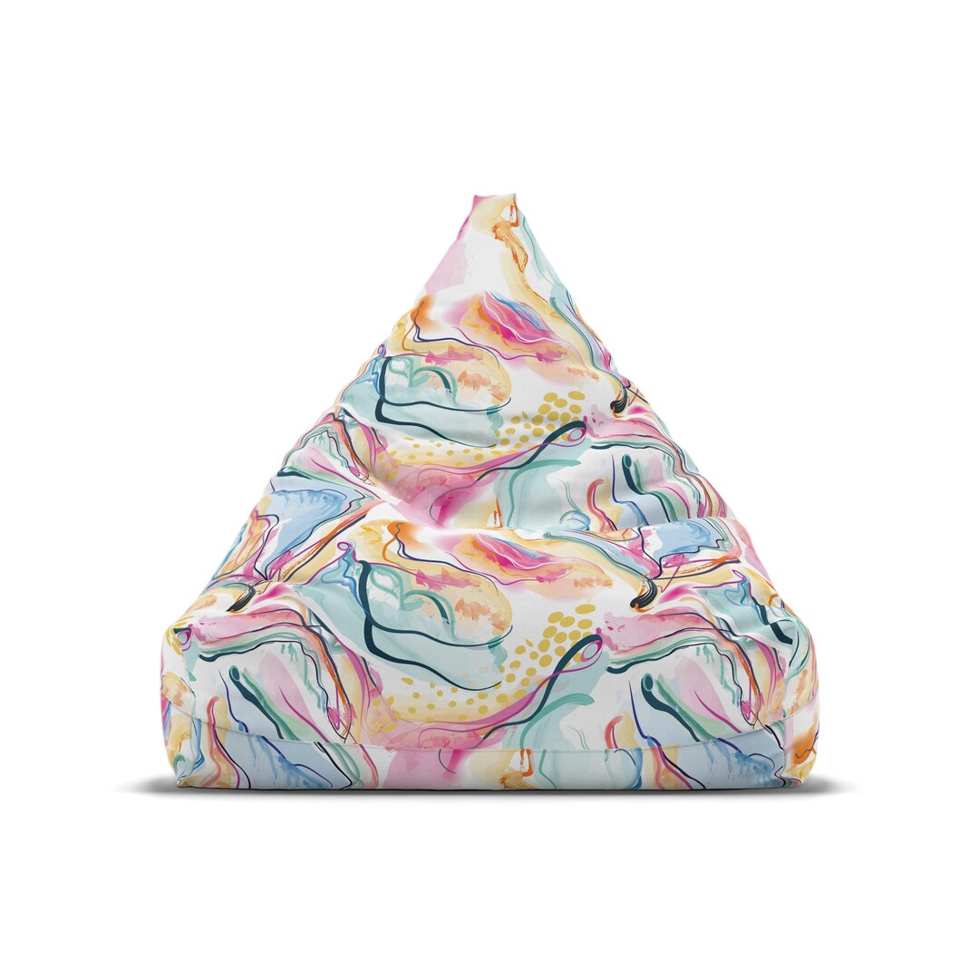 Coastal Abstract Summer Bean Bag Chair Cover, Cozy Living Room ...