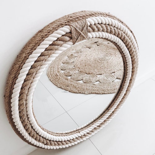 LARGE 80cm 31.4inch GREY Hampton Nautical Coastal Round Rope - Etsy