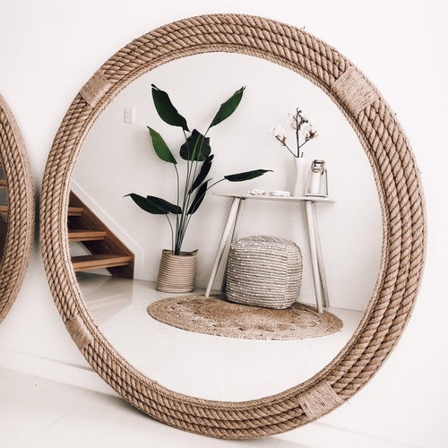 LARGE 80cm 31.4inch GREY Hampton Nautical Coastal Round Rope - Etsy