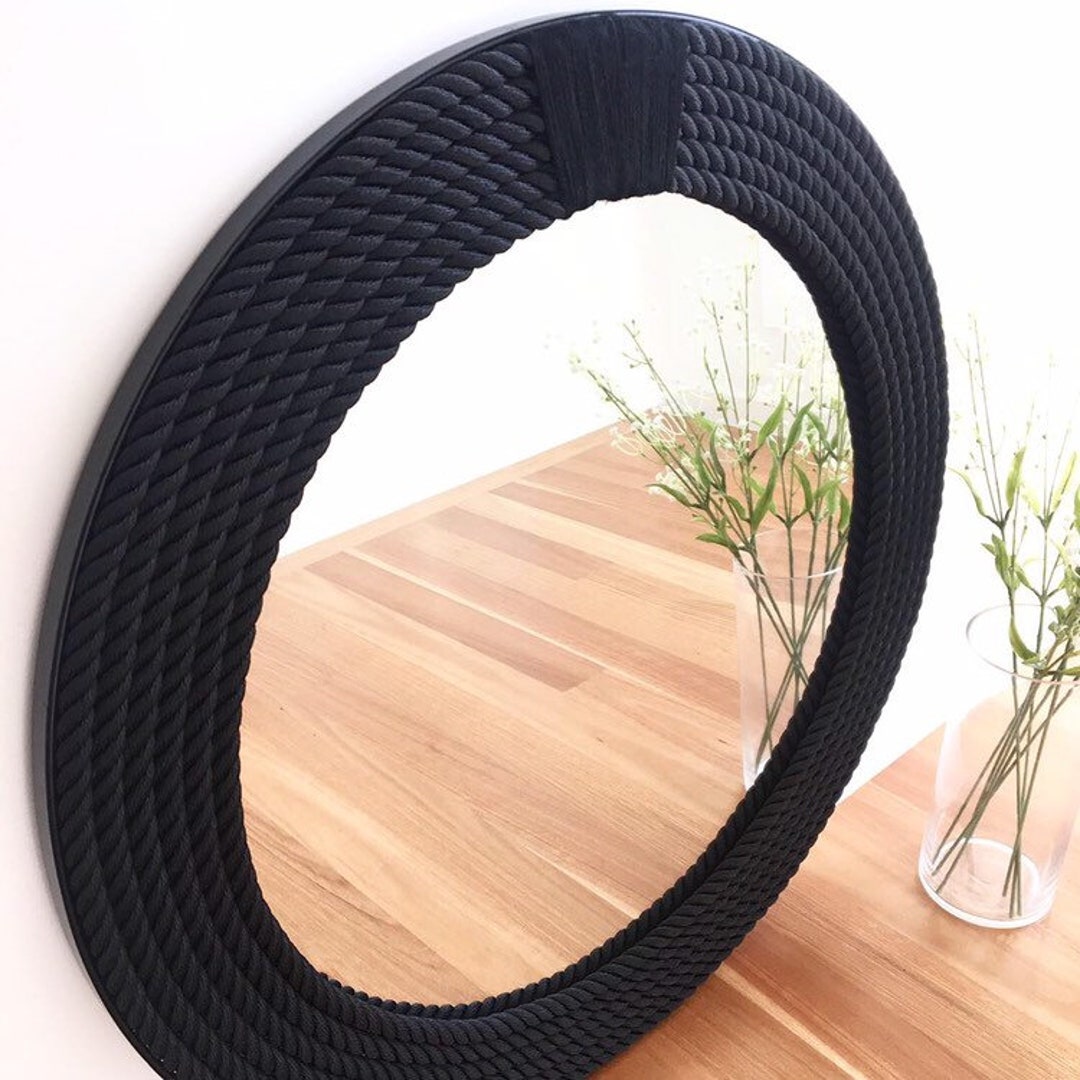 EXTRA LARGE | 90cm | Nautical Hampton Coastal Round Rope Mirror Twisted ...