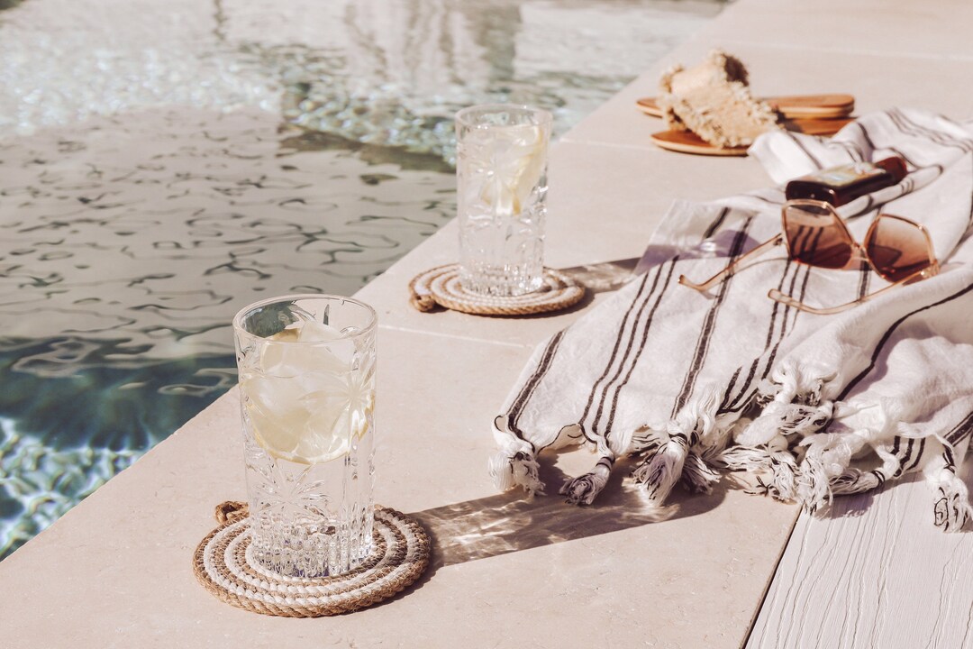 Set of 4 COASTERS || Coastal Hampton Rope Coasters Gift Ideas Table ...