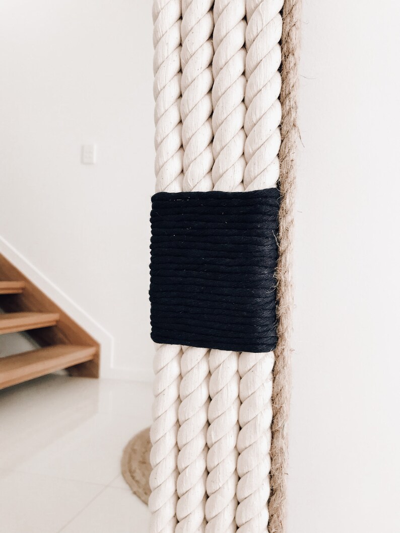 OVAL LARGE | 120cm X 60cm | OVAL Navy Nautical Hampton Coastal Rope ...