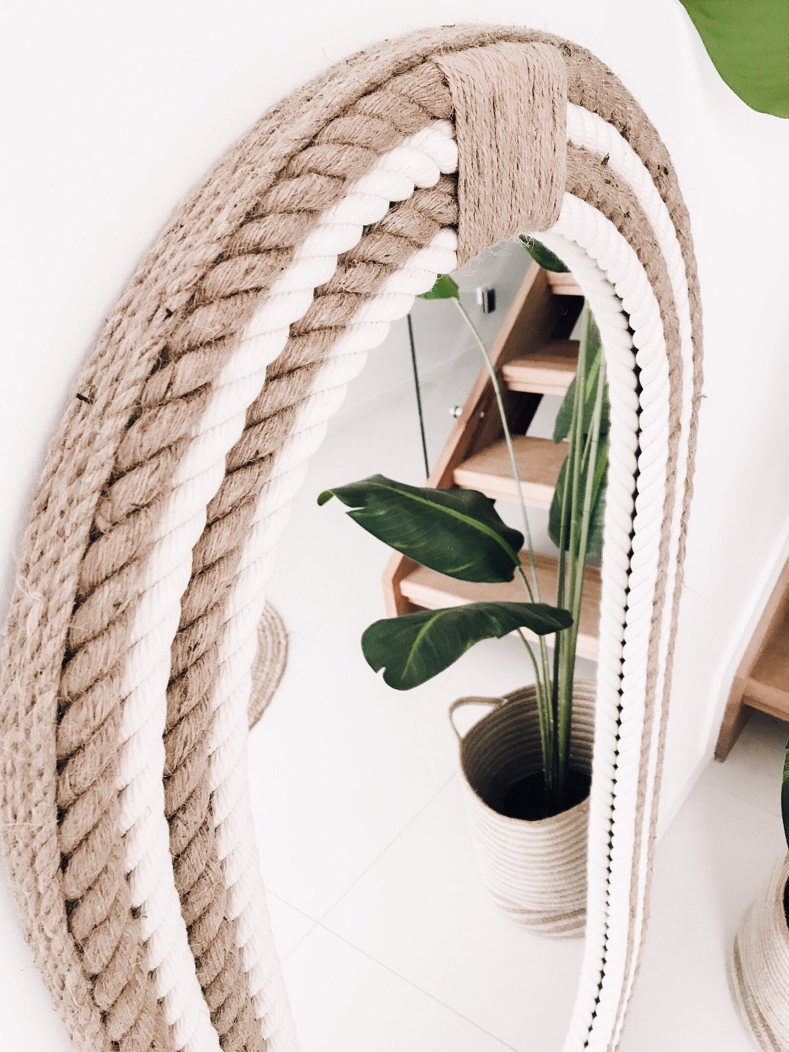 OVAL LARGE | 120cm X 60cm | OVAL Nautical Hampton Coastal Rope Mirror ...