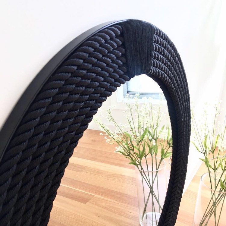 EXTRA LARGE | 90cm | Nautical Hampton Coastal Round Rope Mirror Twisted ...