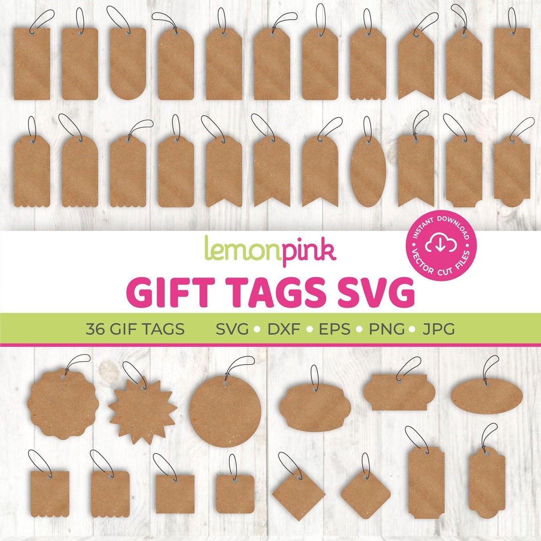 Festive Gift Tag SVG Bundle, Gift Label Svg, Instant Download for DIY ...