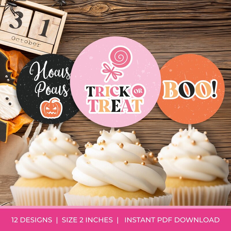 Halloween Cupcake Toppers - Etsy