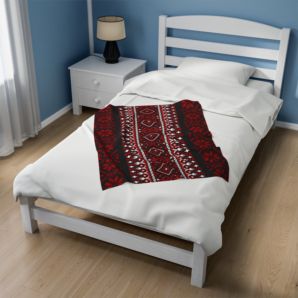 Palestine Tatreez Velveteen Plush Blanket - Etsy