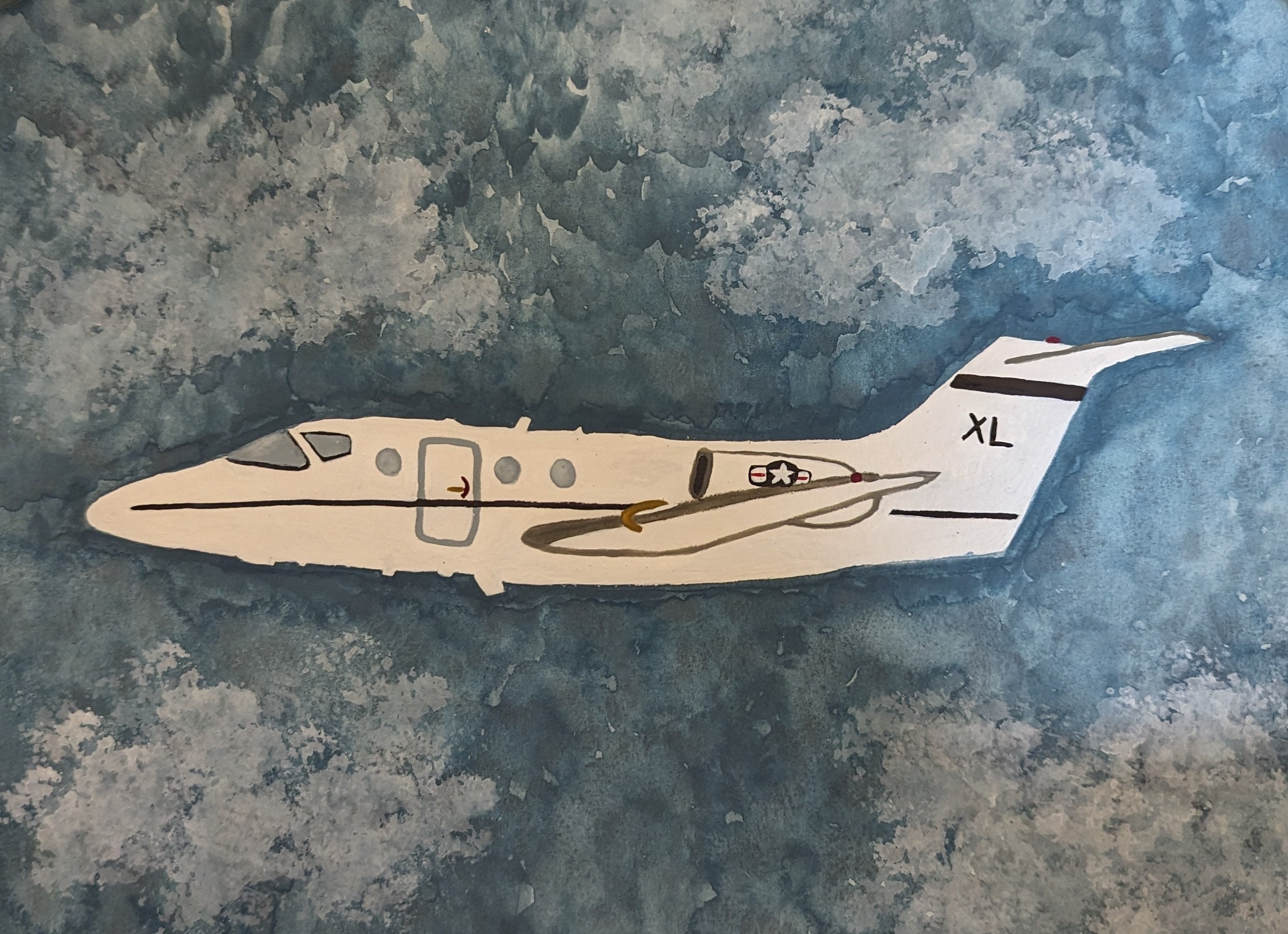 USAF T-1 Jayhawk Airplane Watercolor Print, 8"x10" - Etsy