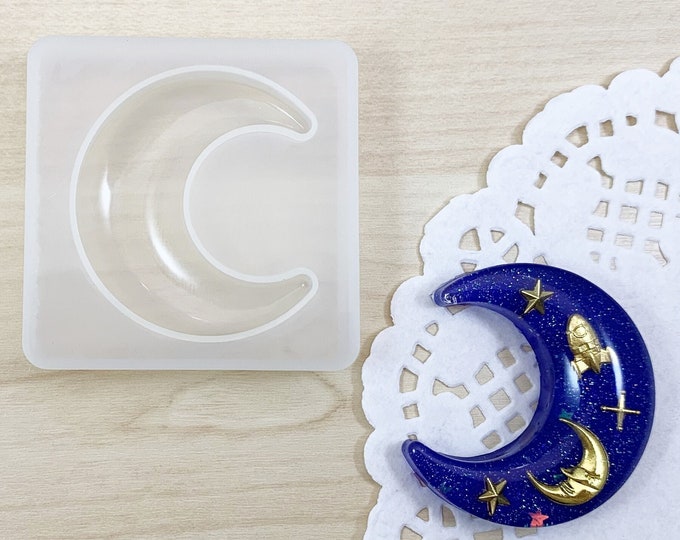 Crescent Moon Silicone Mold | Kawaii Cabochon Magical Girl Decoden ...