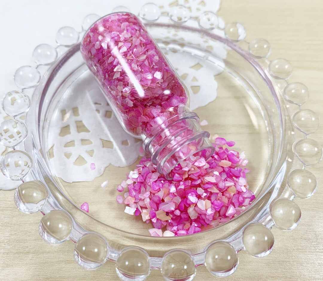 Pink Crushed Seashells | Shell Flakes | Irregular Chunky Shards for Nail Art & Resin Crafts - 15 ...