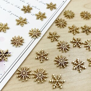 Small Snowflake Embellishments Snow Resin Inclusions Metal ...