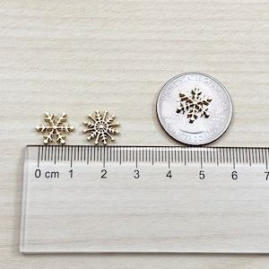 Small Snowflake Embellishments Snow Resin Inclusions Metal ...