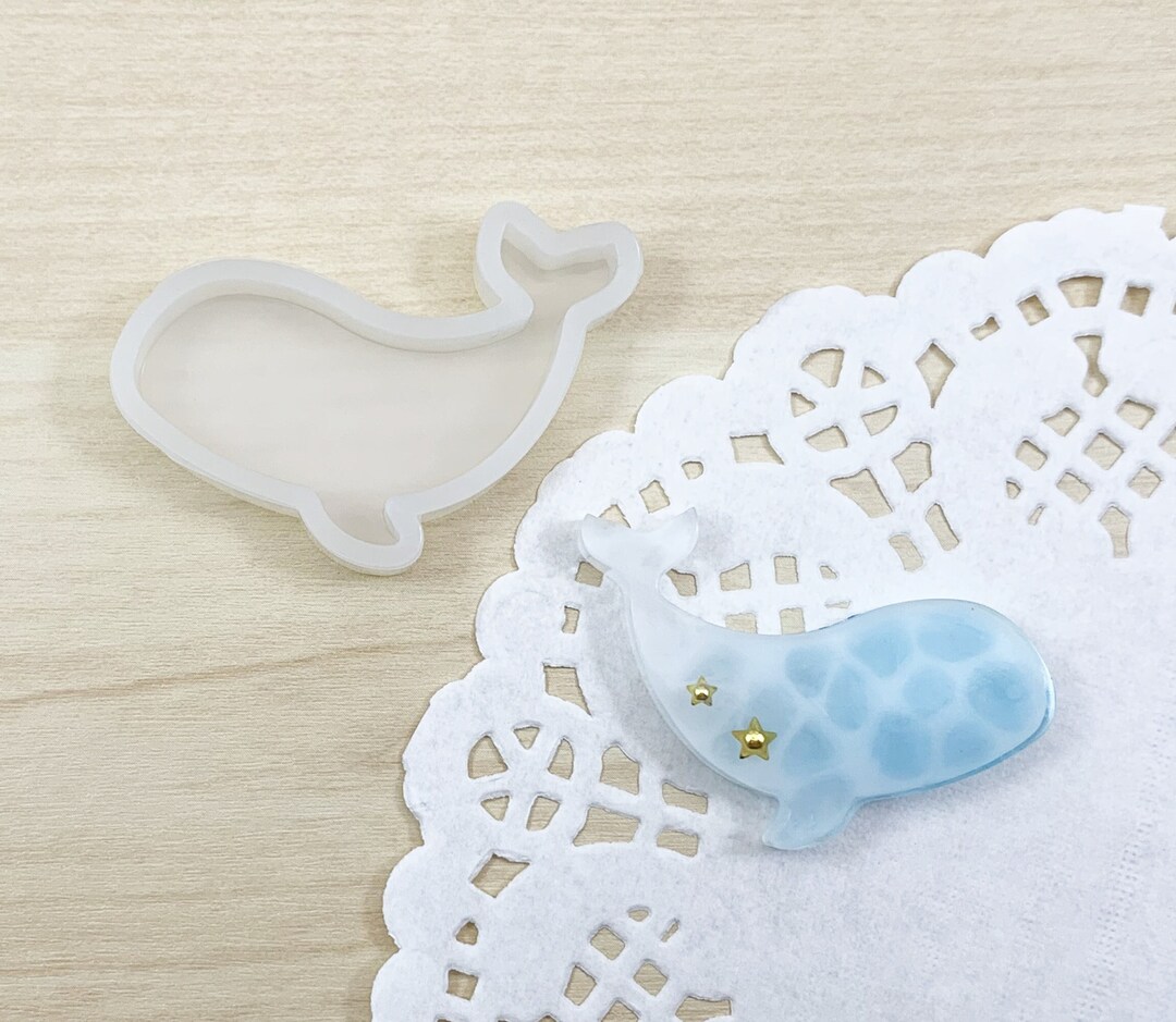 Small Whale Silicone Mold | Ocean Animal Silhouette UV Resin Mold ...