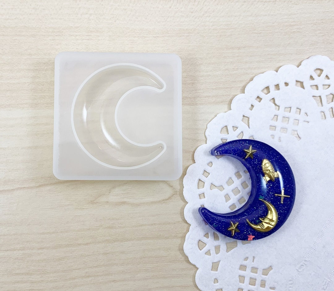 Crescent Moon Silicone Mold | Kawaii Cabochon Magical Girl Decoden ...