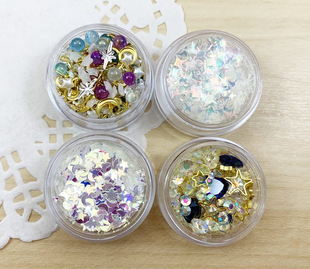 Starry Theme Embellishments Moon Star Resin Inclusions Microbeads ...