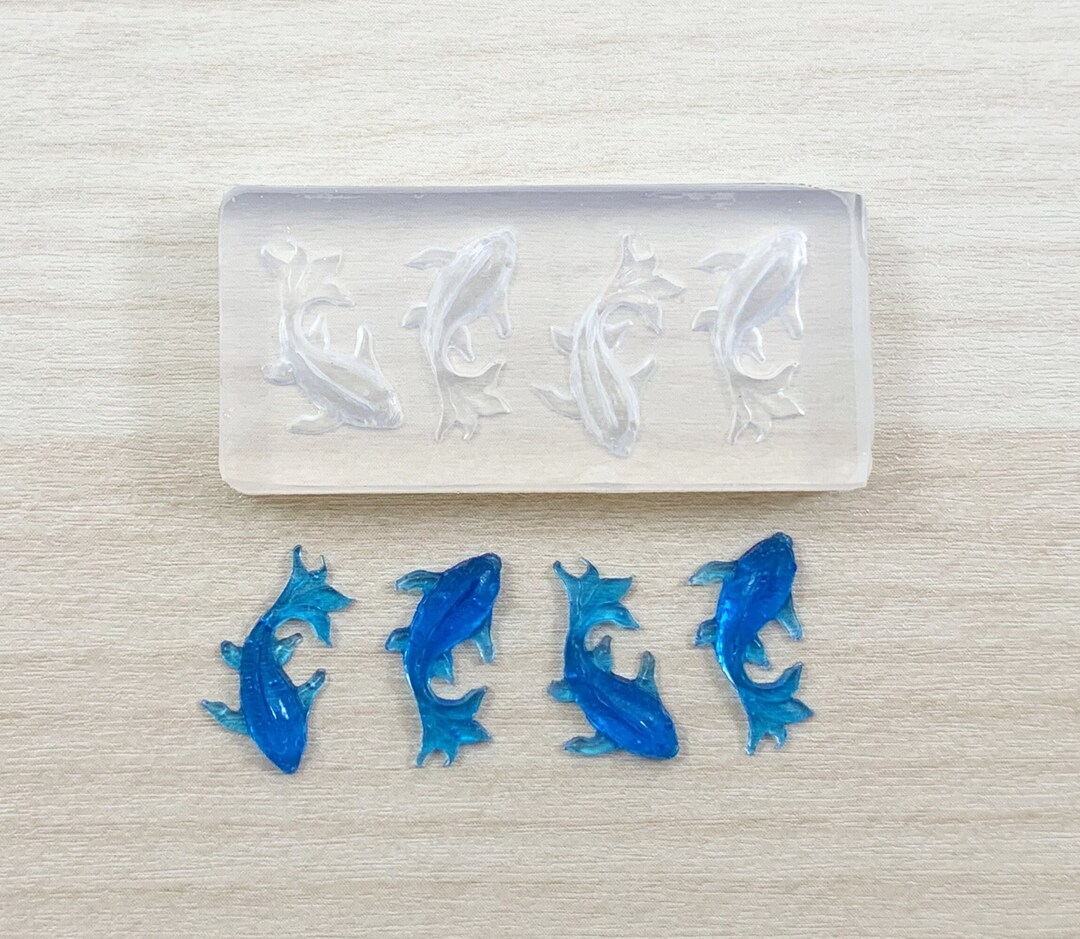 Miniature Koi Fish Silicone Mold Flexible Fish Mold Epoxy Resin Art ...